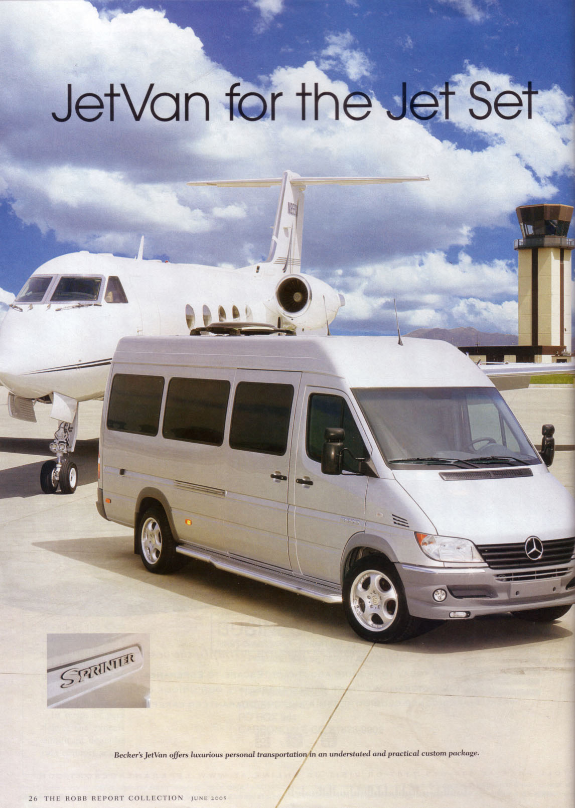 JetVan for the Jet Set – The Robb Report June 2004